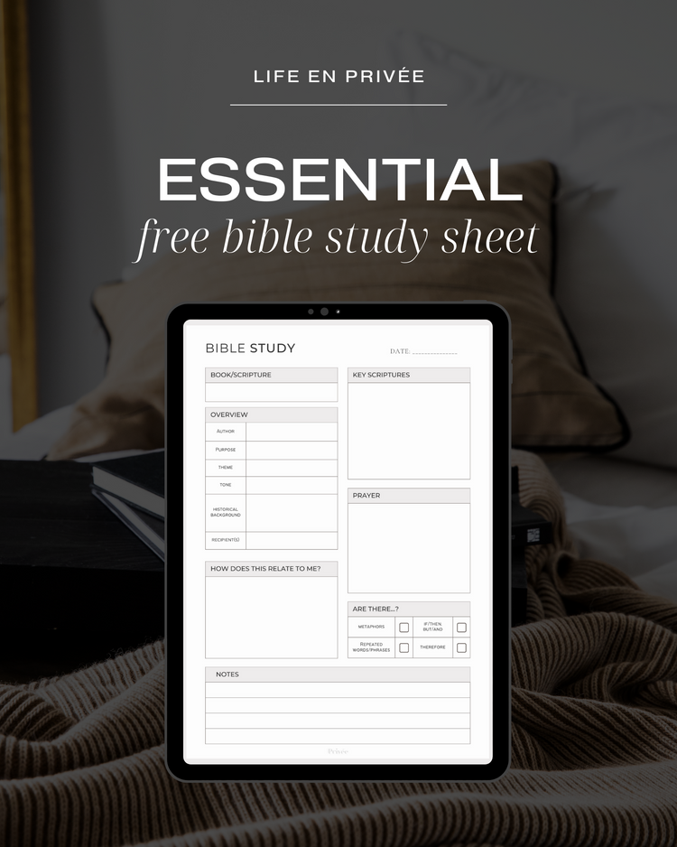 FREE Printable + Digital Bible Study Worksheet – Lifeenprivee